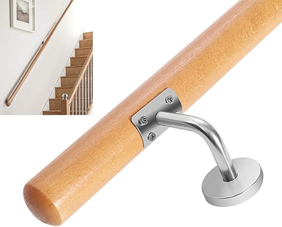 Bannister Rail for Stairs Wooden Handrail Stair Railing Kit Banister ...