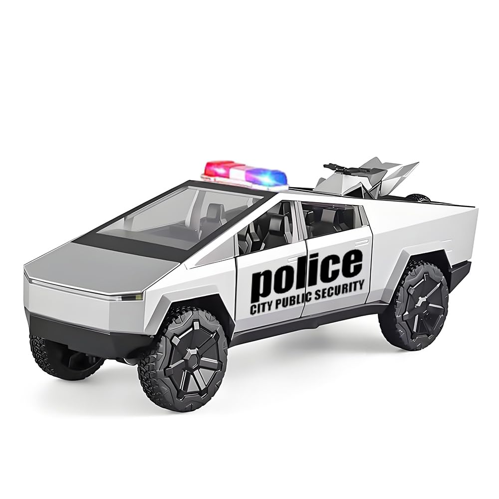 Cybertruck Toy Trucks Police Car Diecast Metal Cybertruck Model Pickup ...