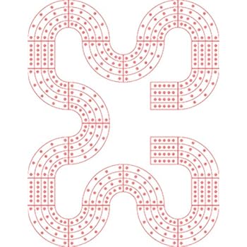 Large Cribbage Board hole pattern paper template - - Amazon.com