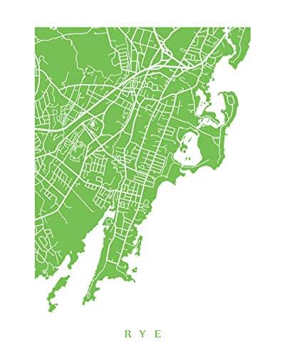 Amazon.com: Rye Map Print - New York Poster: Handmade