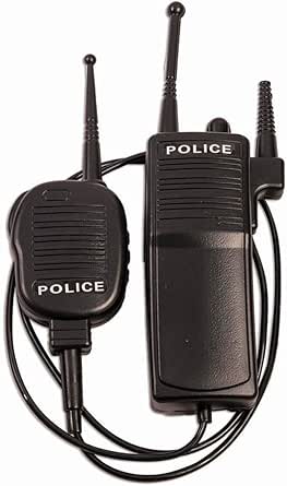 Amazon.com: Forum Novelties Police Walkie Talkie Set, Black, Standard ...