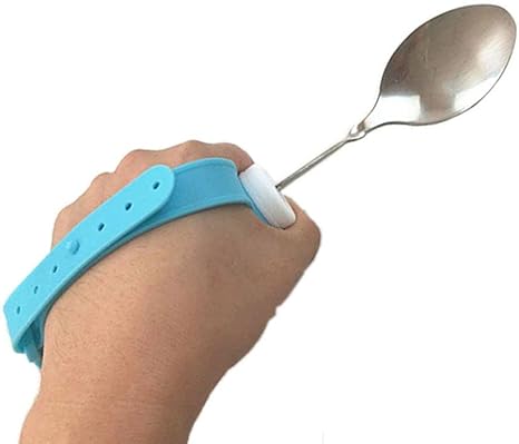 Utensils Spoon with Hand Strap for Hand Tremor Patient, Rotatable ...