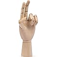 Amazon.com: Falling in Art Wooden Hand Model, 10Inches Left Hand ...