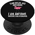 Amazon.com: Flamingo - Flamingos Are Awesome PopSockets PopGrip ...