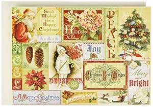 Amazon.com: Punch Studio Vintage Holiday Nostalgia Dimensional Holiday ...