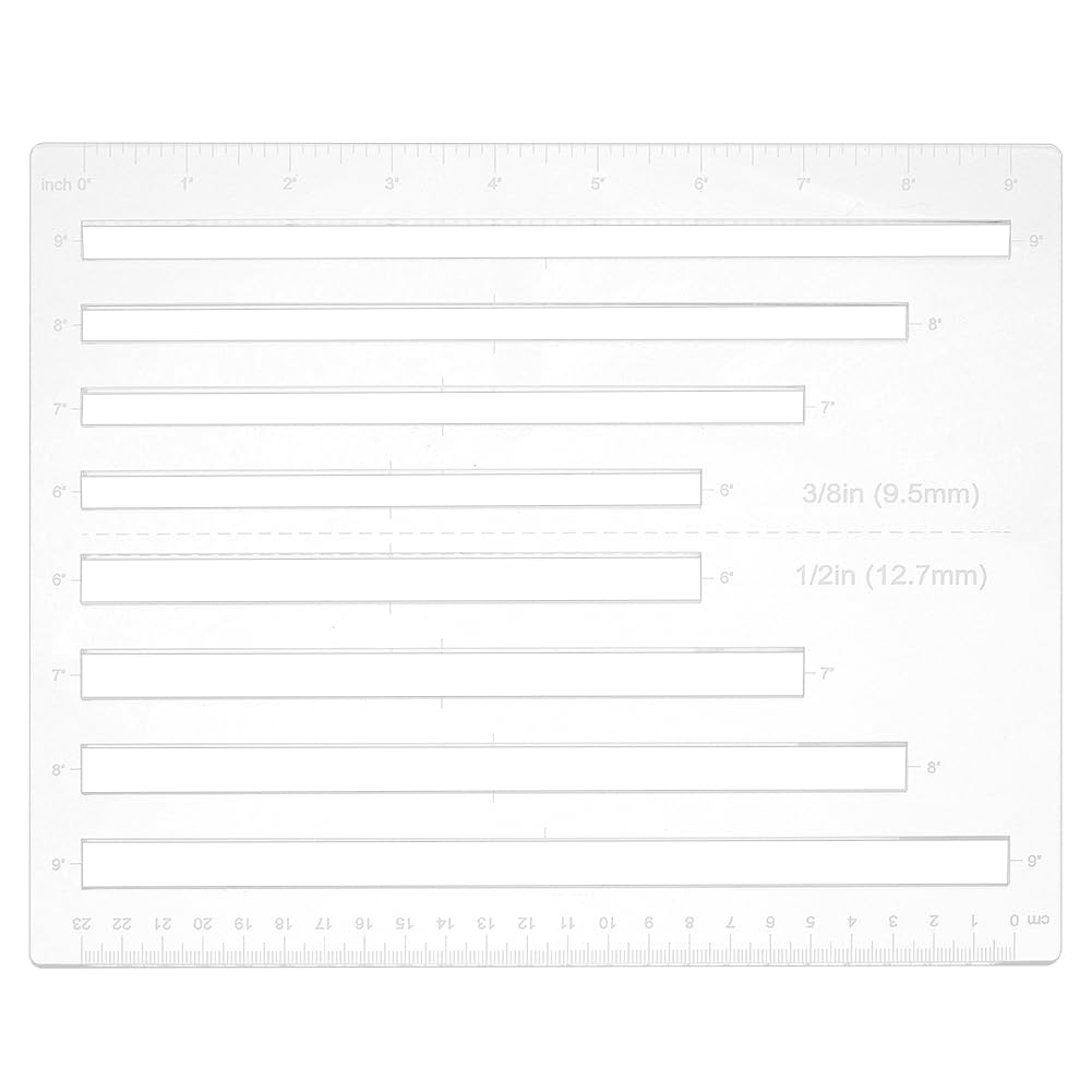 BENECREAT Zipper Pocket Template for 6/7/8/9 inch Zippers Measuring ...