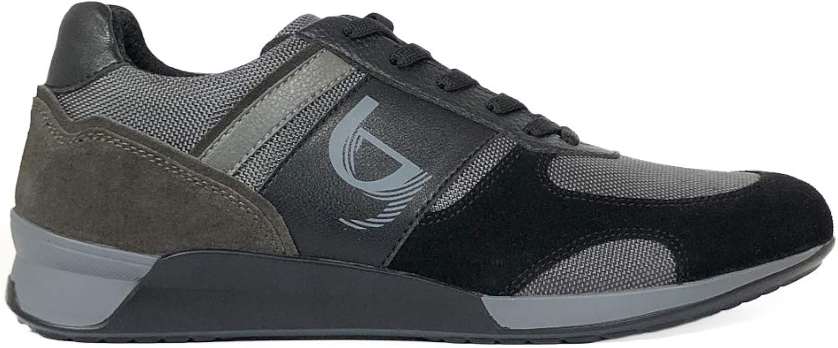 Byblos Sneakers Men's Running Shoes Mix Materials Suede Nylon Black ...