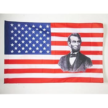 Amazon.com : AZ FLAG United States with Abraham Lincoln Flag 3' x 5 ...