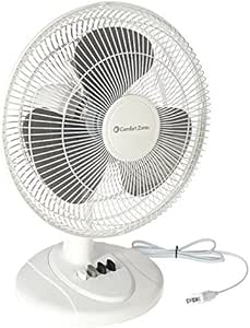 12" Oscillating Table Fan (White): Amazon.ca: Home & Kitchen