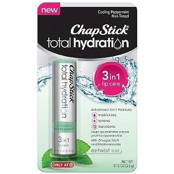 Amazon.com: Chapstick Total Hydration Lip Balm - Cooling Peppermint ...