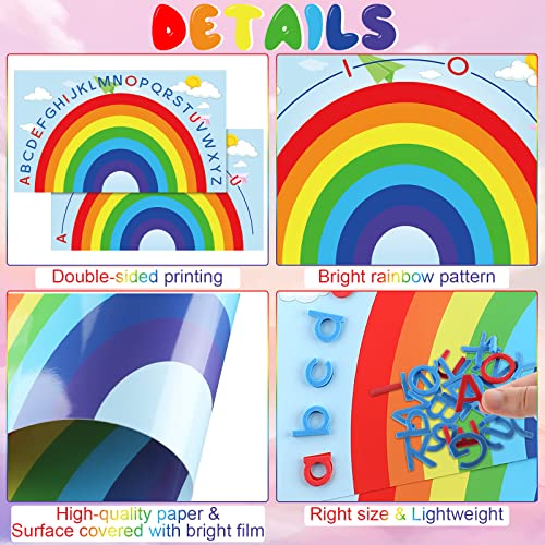 Double Sided Rainbow Play Alphabet Arch Mats Colorful Foam Letters ABC ...