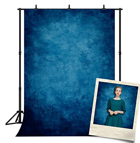 DePhoto Abstract Blue School Photo Backdrop for Pictures Portrait Solid ...