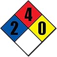 NFPA 704 2-4-0 Propane Diamond Sign - 10.5 x 10.5 Inch Self-Adhesive ...