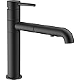 Delta Faucet Trinsic Matte Black Pull Out Kitchen Faucet