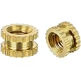 uxcell Knurled Insert Nuts - 50Pcs M3 x 3mm Length x 5mm OD Female ...