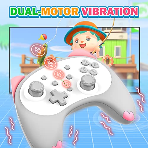 IINE Cat Controller for Nintendo Switch Cute Wireless Pro Controller ...