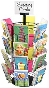 Amazon.com : Greeting Card Racks with (24) 5 x 7 Pockets for Countertop ...