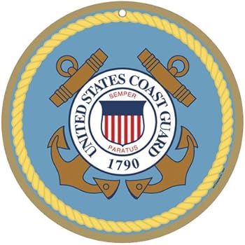 Amazon.com : United States Coast Guard Logo Aluminum Sign Round 12 ...