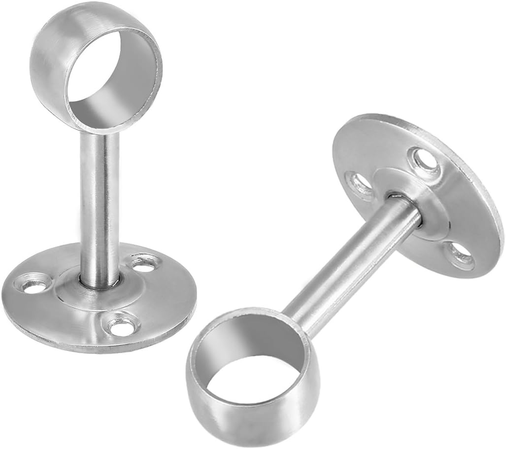 sourcingmap Wardrobe Pipe Bracket, 20mm Dia, Ceiling Mounted Rail Rod ...