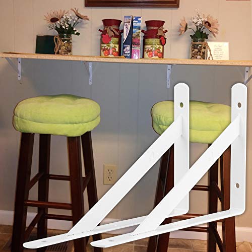 STARVAST 4 Pack Heavy Duty Shelf Brackets 9.8 x 6.3 inch, Floating ...