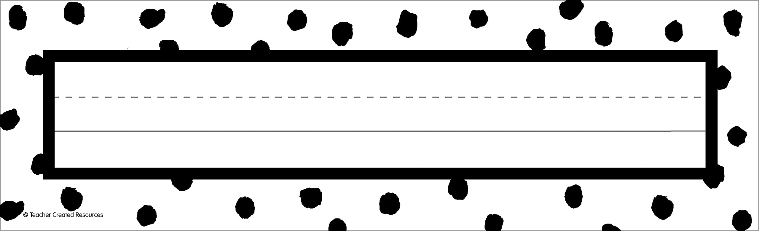 Mua Teacher Created Resources Black Painted Dots On White Name Plate ...