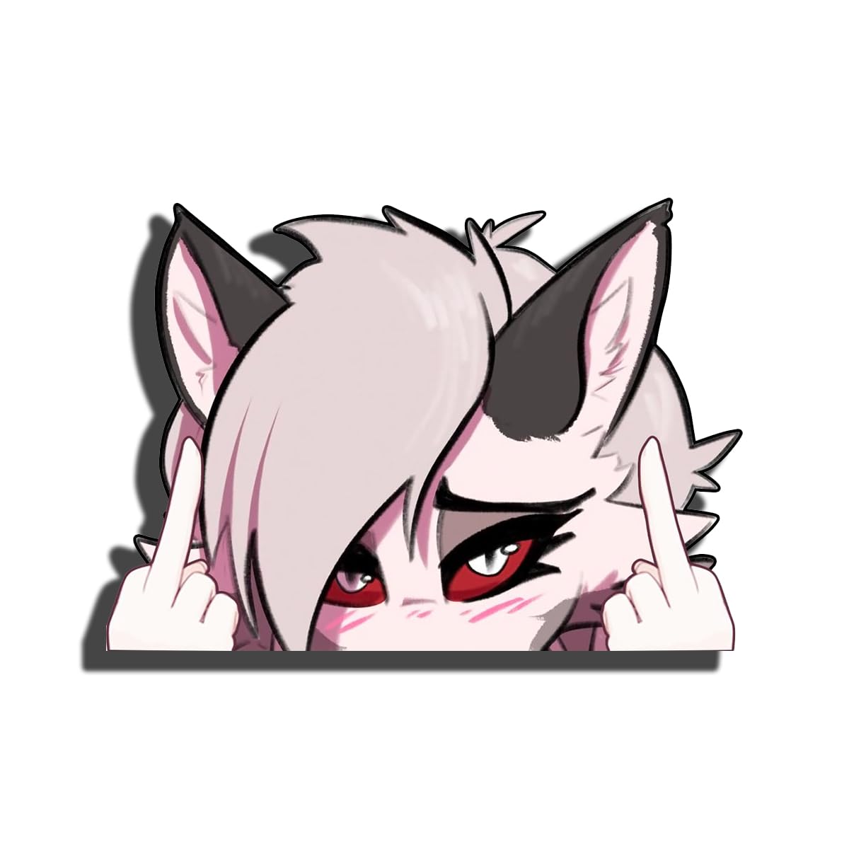 Mua 5.1 Inch Furry Anime Peeker Car Bumper Decals Cartoon Loona Vinyl ...