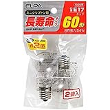 Amazon | ELPA 長寿命ミニクリプトン球 40W形（ホワイト）【2個セット】 GKP-362LH(W) | ELPA | ホーム＆キッチン
