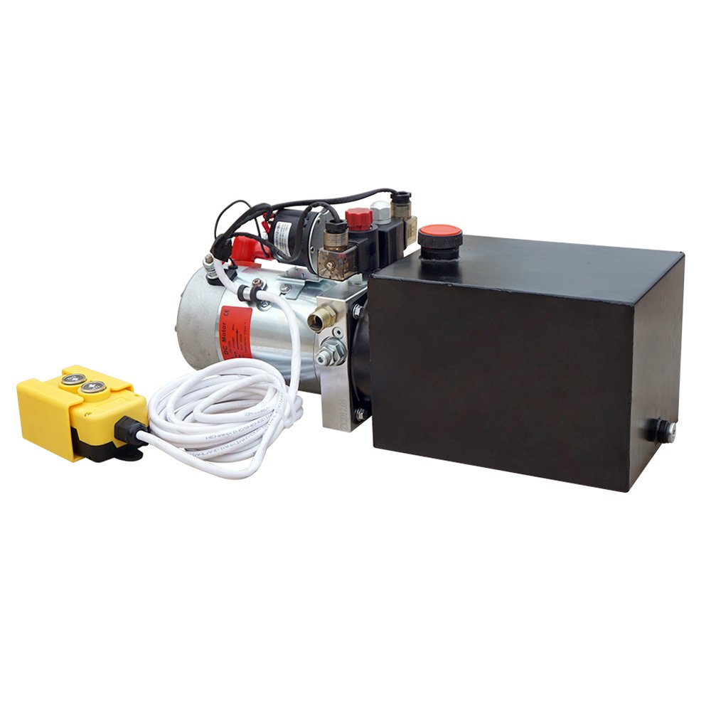 Serbatoio metallico per pompa idraulica elettrica per rimorchio ribaltabile doppio effetto 10 ...