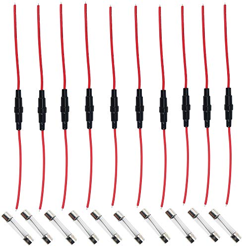 10 Pack 6x30mm Inline Glass Fuse Holder Marine Class, Inline Fuse ...