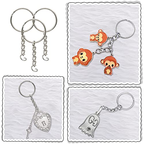 100-Pack Bulk Keyring Set - Split Key Chain Rings with 1-inch Large ...