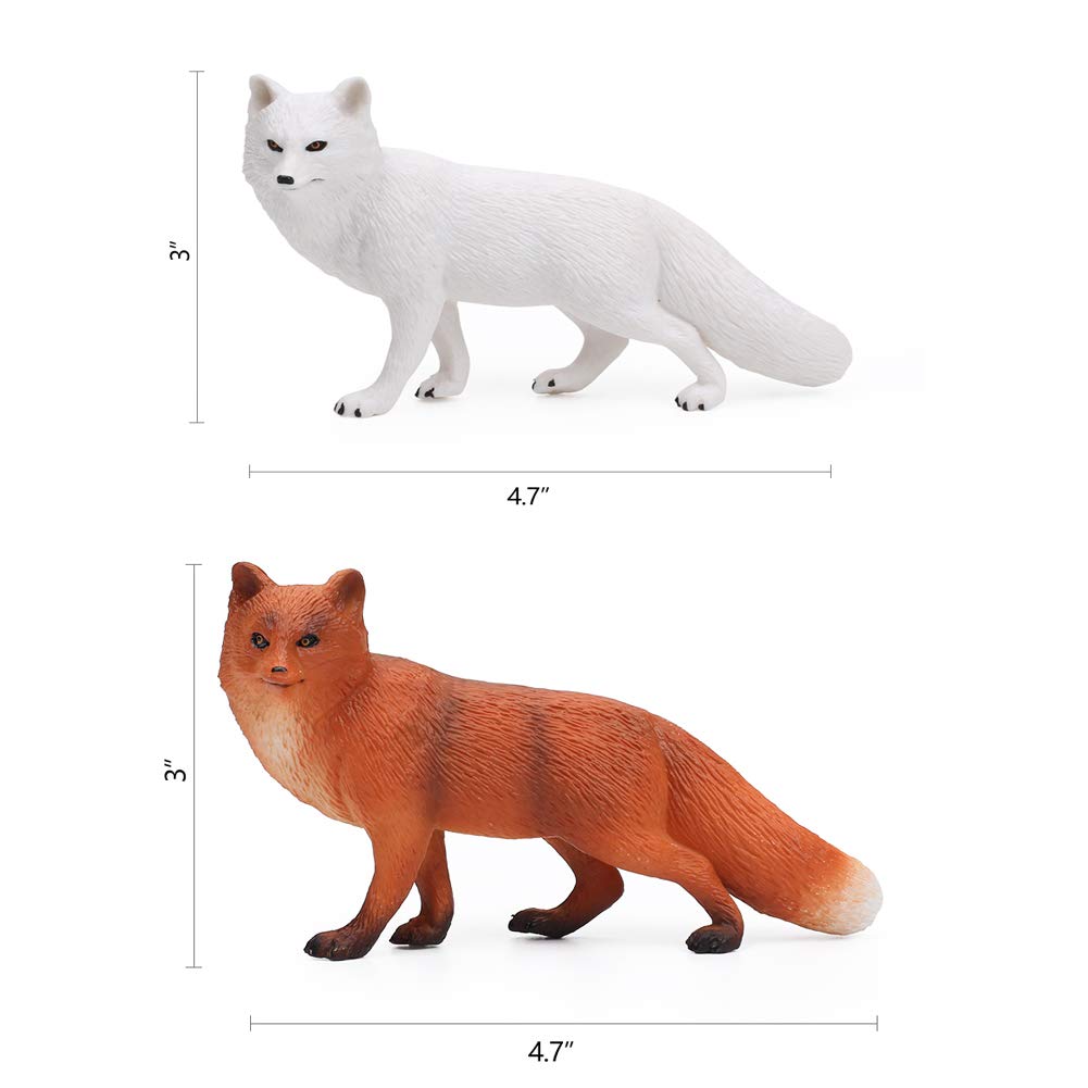 Mua Fox Toy Figures Set Includes Arctic Fox & Red Foxes Figurines Cake ...
