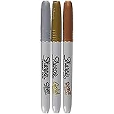 Amazon.com: Sharpie - Fine Point Metallic Permanent Markers - Silver ...