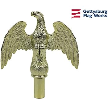 Amazon.com : 7" Gold Plastic Perched Eagle for Indoor or Parade ...