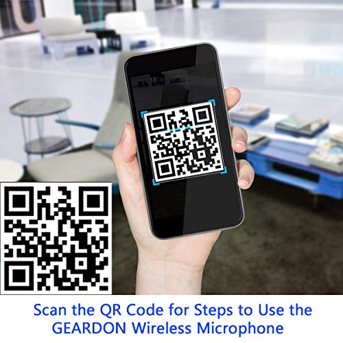 GEARDON Rechargeable Dual Wireless Microphone System, 200 Channel UHF ...