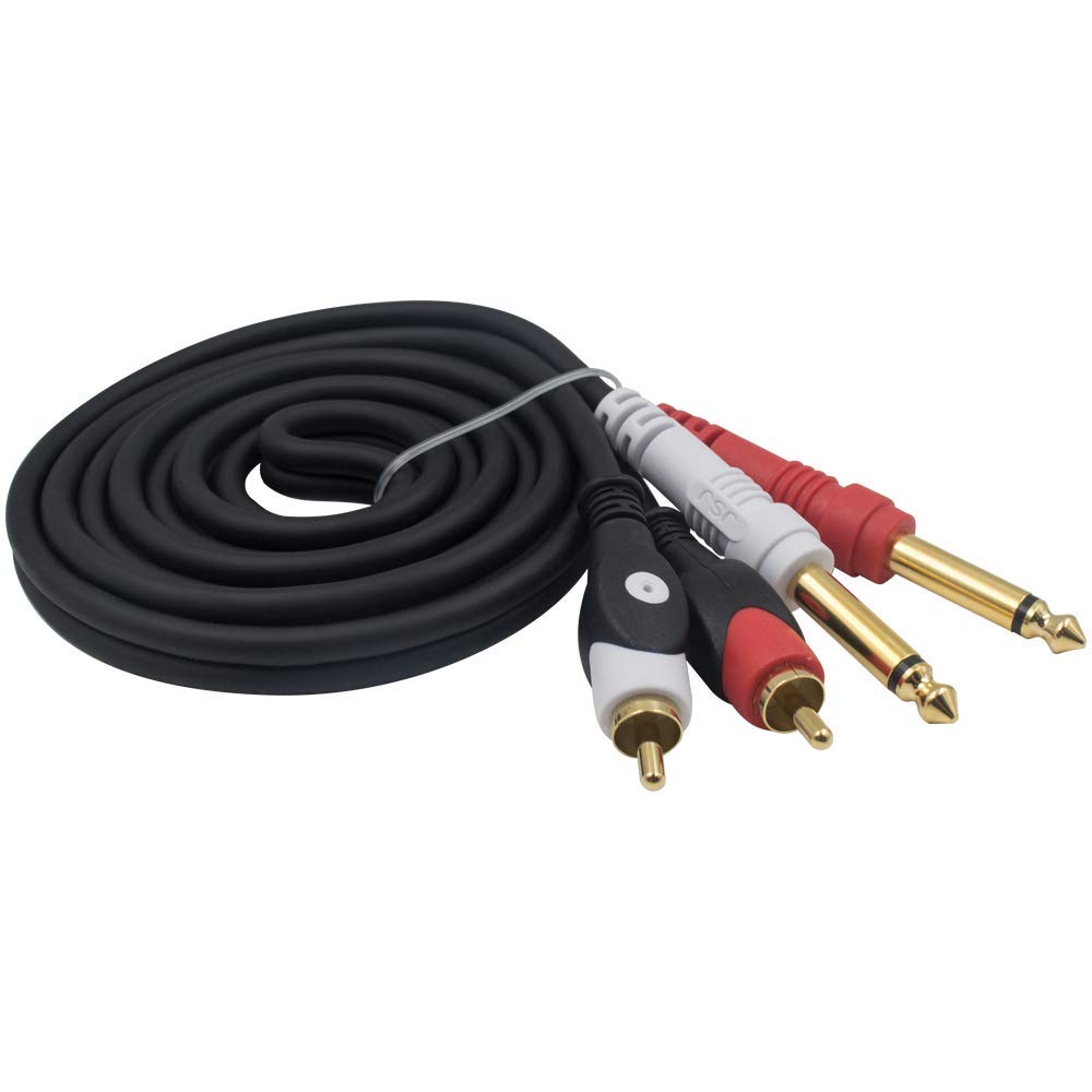 Amazon.com: Duttek RCA to 1/4 Cable, TS to RCA Cable, Dual 6.35mm 1/4 ...