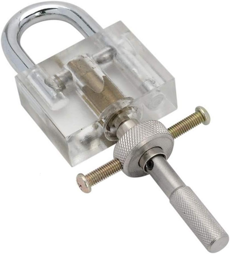 Loboo Idea Transparent Blade Padlock with Disc Detainer Lock Pick Tools ...