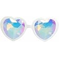 Amazon.com: GloFX White Heart Shaped Kaleidoscope Glasses - Festival ...