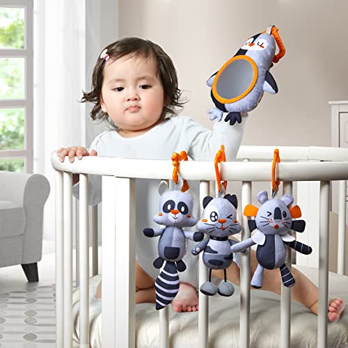 TUMAMA Baby Rattle Toy & Soft Book Set, Black and White High Contrast ...