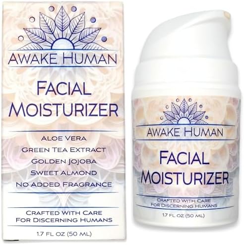 Awake Human Natural Face Moisturizer with Aloe and Green Tea, Facial ...