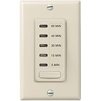 Intermatic EI205 5/15/30/45/60 Minute Electronic in-Wall Countdown Auto ...