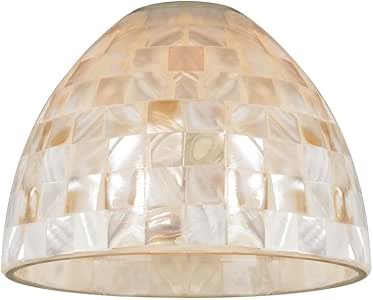 Amazon.com: Mosaic Glass Shade - Lipless with 1-5/8-Inch Fitter Opening ...
