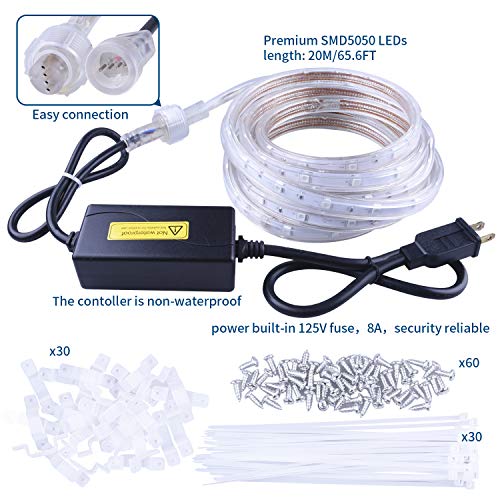 RGB Rope Lights Outdoor Waterproof,100ft LED Strip Light Color Changing ...