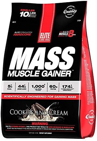 Elite Labs USA MASS MUSCLE GAINER, STRAWBERRY MILKSHAKE, 10.16 price in ...