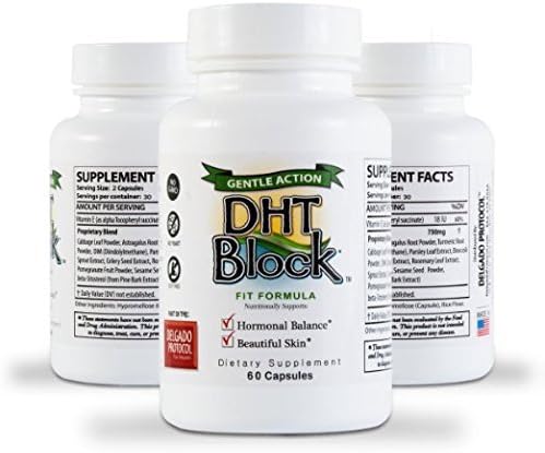 DHT Block (3 Pack - 180 Capsules Total) DHT Blocker Supplement for Skin ...