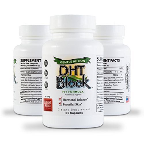 DHT Block (3 Pack - 180 Capsules Total) DHT Blocker Supplement for Skin ...