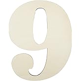 Amazon.com: 12 Inch Large Unfinished Wood Number, Paintable Unfinished ...