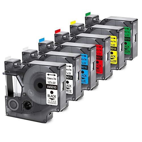 COLORWING Compatible Label Tape Replacement for DYMO D1 45010 45013 ...