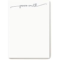 Amazon.com: Personalized Script Pretty NOTE PAD Stationery for Women ...