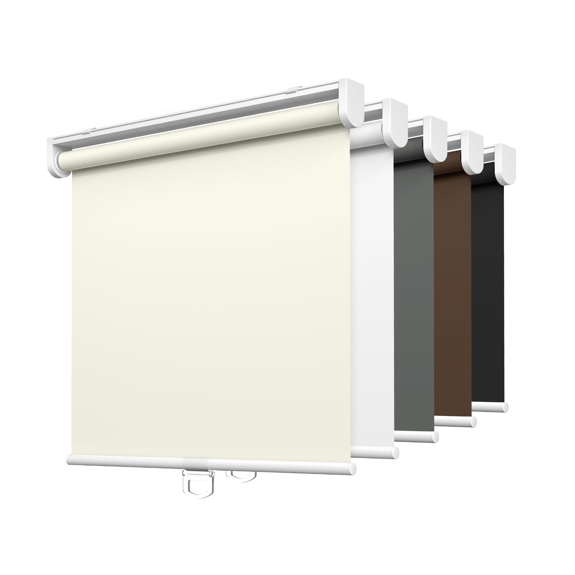 LazBlinds No Tools No Drill Cordless Roller Shades, 100% Blackout Roller Blinds for Windows ...