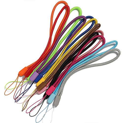 AMUU 12 Pack Wrist Lanyards Short Colorfull Hand Wrist Lightweight ...